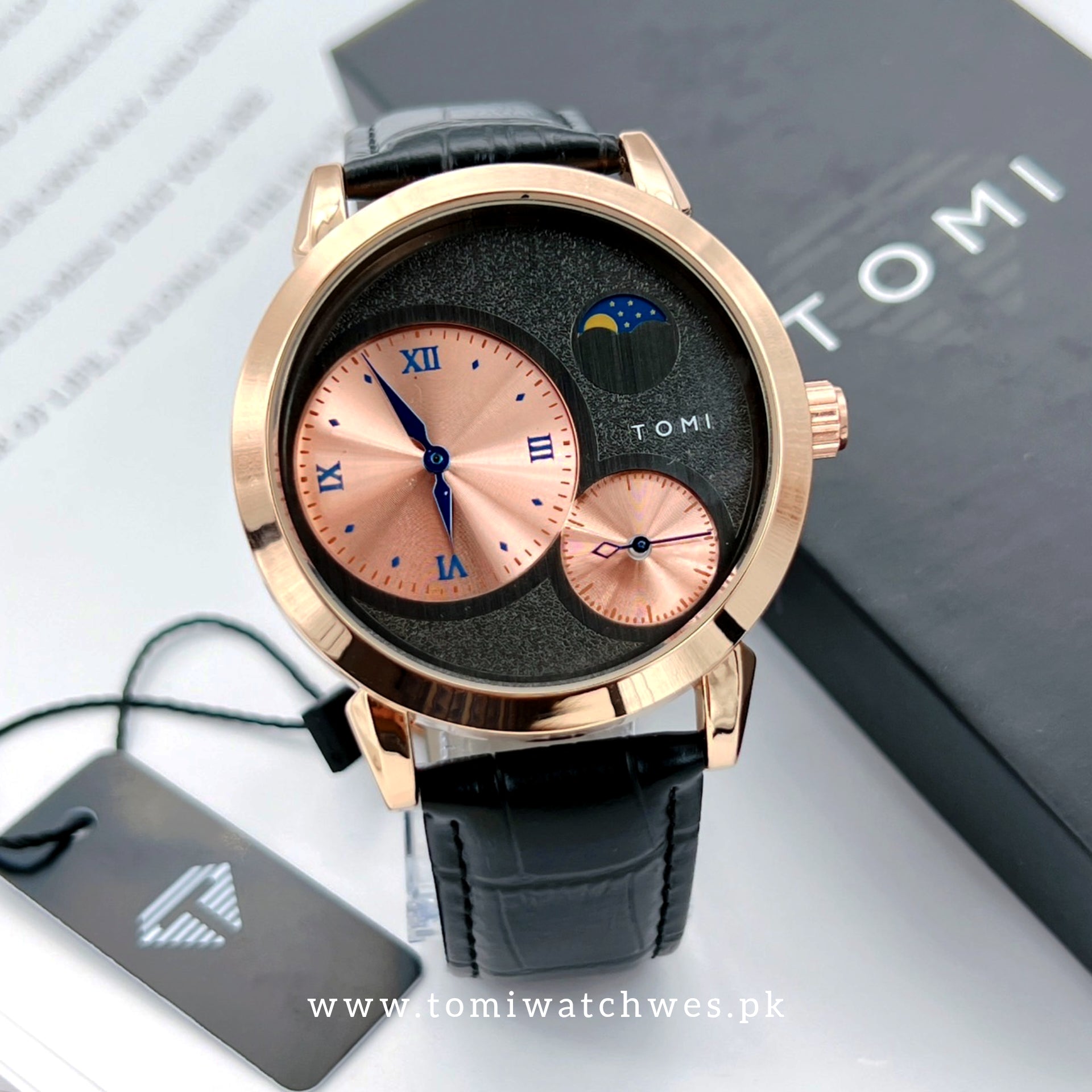 TOMI T-236 Chronograph Moon Graph Watch – Tomiwatches.pk